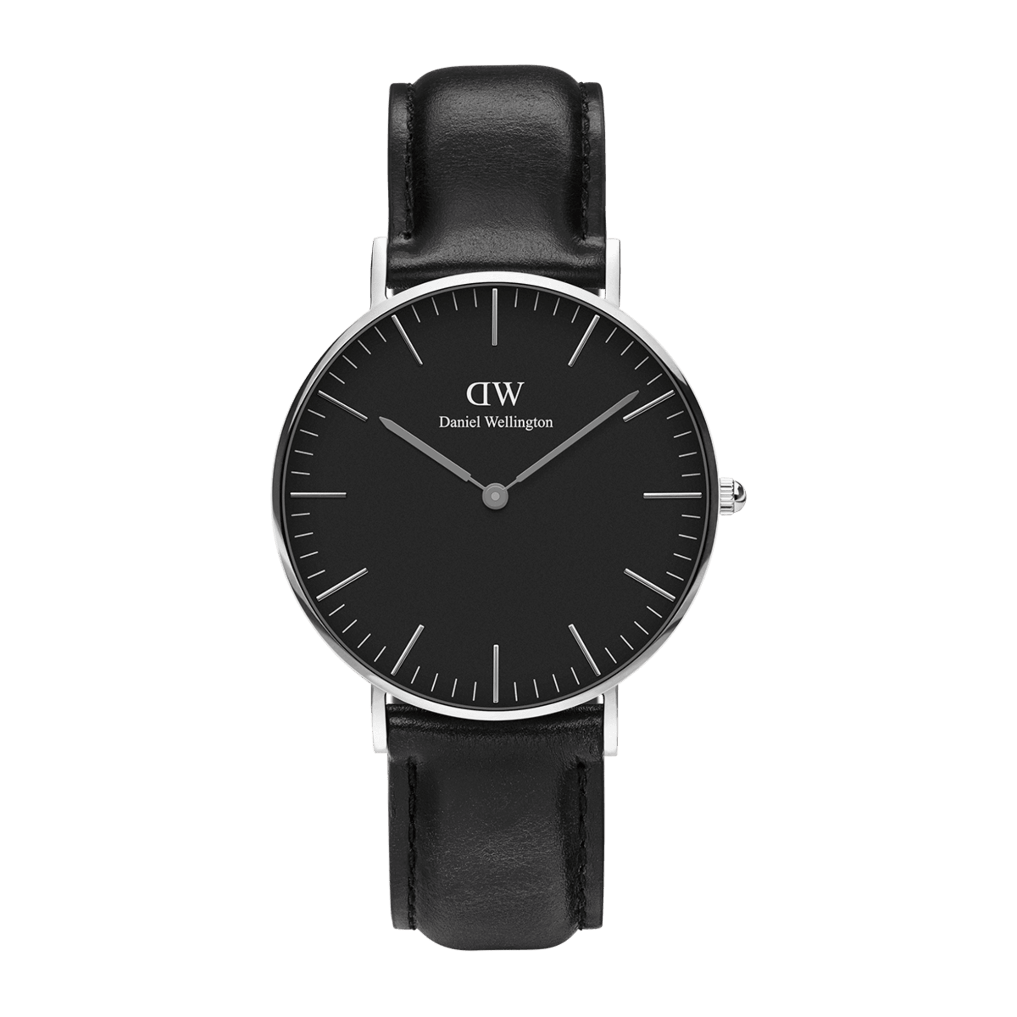 Sheffield - Black men's watch with silver details 40mm | DW